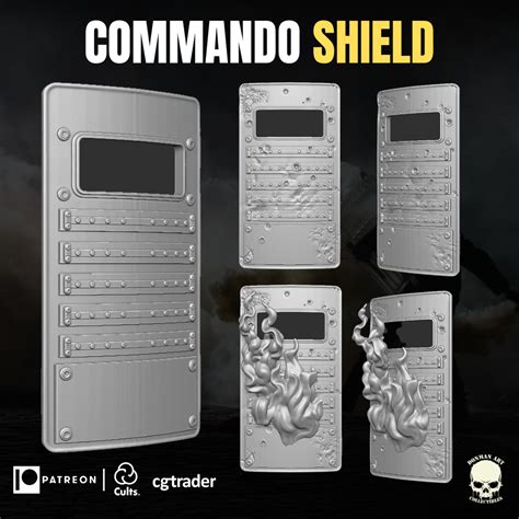 Commando Shield 3d Printable File For Action Figures Donman Art