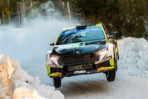 Rally Sweden Flawless Oliver Solberg Drives Škoda Fabia Rs Rally2 To