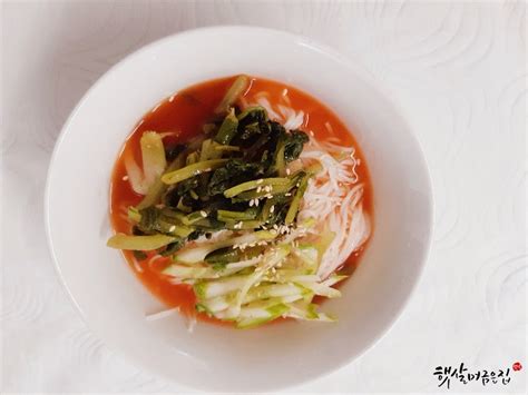 열무김치말이 국수 만들기 여름 별미메뉴로 인기