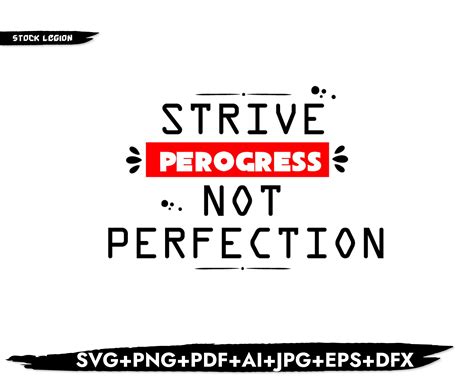 Strive Progress Not Perfection Svg By Stockvectorsvg Thehungryjpeg