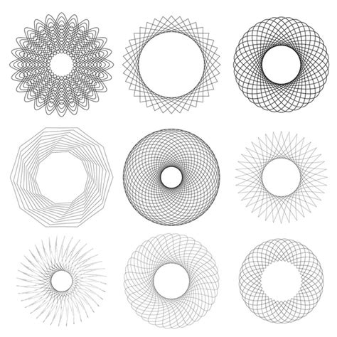Spirograph Pattern Frame — Stock Vector © Svetlanar 3076949