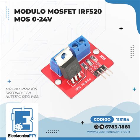 El Módulo Controlador Irf520 Mosfet Para Arduino Raspberry Pi Es Una Placa De Conexión Para El