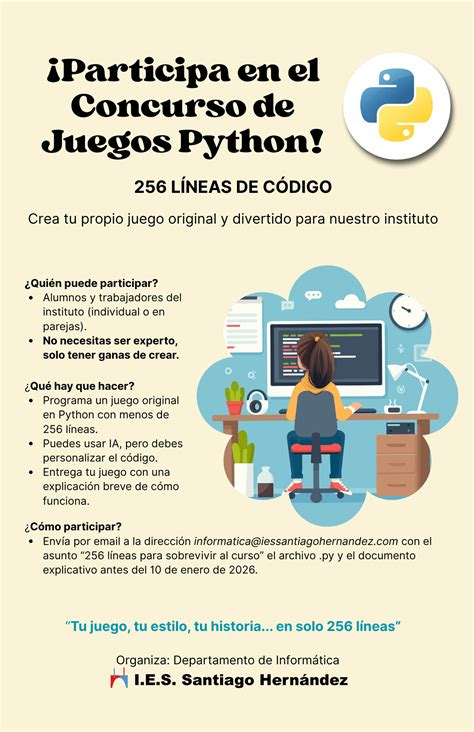 Concurso De Videojuegos En Python Ies Santiago Hernández