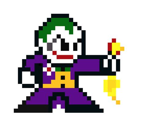 Joker Hard Pixel Art Templates Clipart Large Size Png Image Pikpng Images And Photos Finder