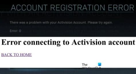 Error Connecting To Activision Account In Cod Mw