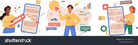 Ux Ui Design Set Programming Concept Stock Vector Royalty Free 2194945741 Shutterstock