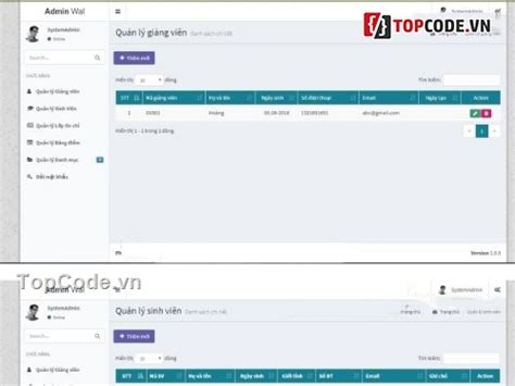 Code Website Asp NET MVC Phần mềm quản lý điểm Sinh Viên