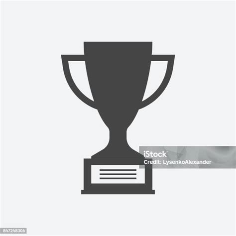 트로피 컵 평면 벡터 아이콘입니다 간단한 상자 기호입니다 흰색 배경에 고립 된 검은 그림 1에 대한 스톡 벡터 아트 및 기타 이미지 Istock