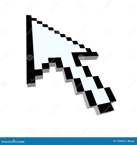 Computer Arrow Cursor 3d Stock Vector Illustration Of Digital 7726295