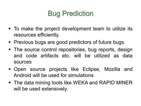 Software Bug Prediction Pdf Web Development Internet