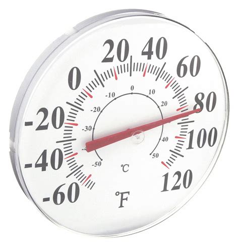 60°f To 120°f 50°c To 50°c Wall Analog Thermometer 49t43949t439