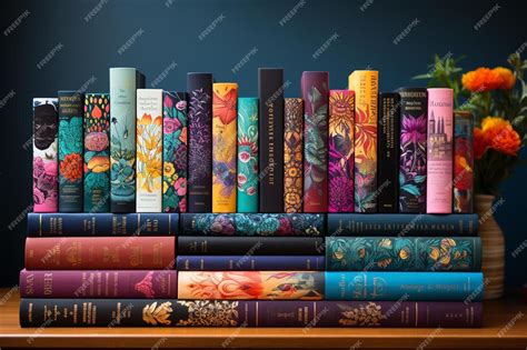 Vibrant Book Covers On Display Library Desktop Wallpaper Premium Ai