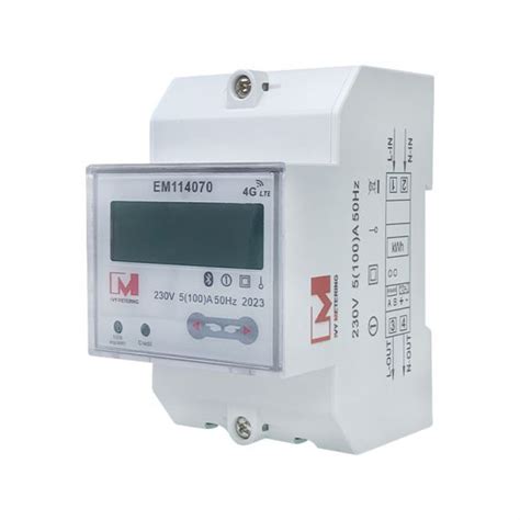 DIN Rail 1 Phase RS485 Bluetooth 4G Prepaid Smart Electricity Meter