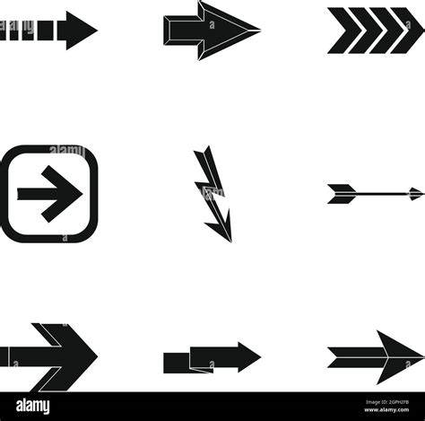 Cursor Icons Set Simple Style Stock Vector Image And Art Alamy