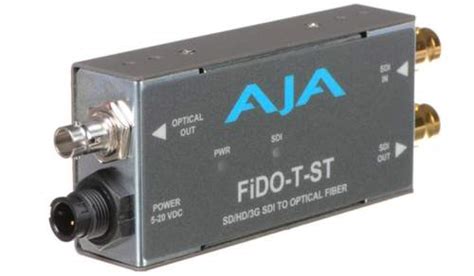 aja fido t st convertisseur simple canal sd hd 3g sdi vers fibre