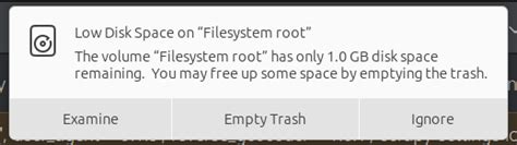 low disk space on filesystem root fix without loosing data r