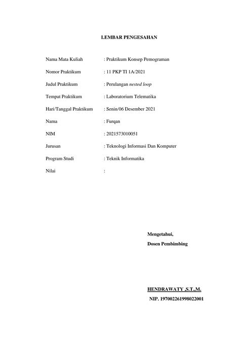 Solution Laporan Praktikum Konsep Pemrograman Perulangan Nested Loop4