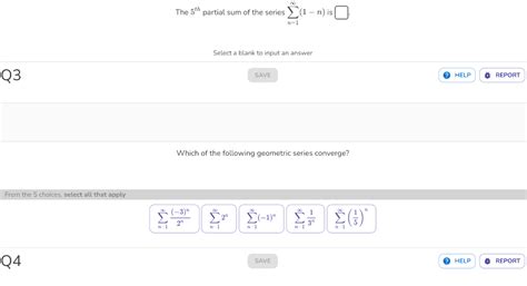 Solved The Th Partial Sum Of The Series N N Is Chegg Com