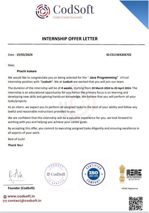 Im Glad To Share That I Am Selected As Java Programming Intern At