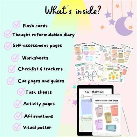 Body Dysmorphia Workbook Body Image Worksheets Journal Body Dysmorphia