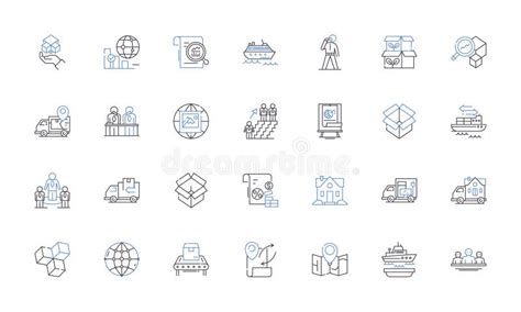 Strategic Planning Line Icons Collection Vision Goals Objectives Swot Strategy Execution