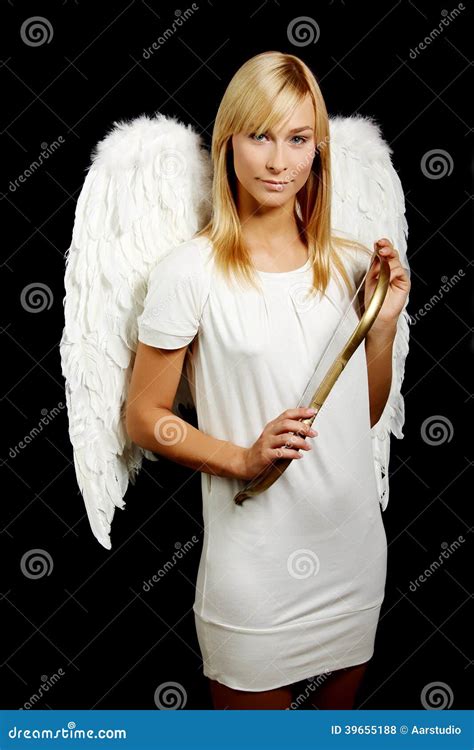 Blonde Angel Portrait Stock Photo Image Of Lady Falling