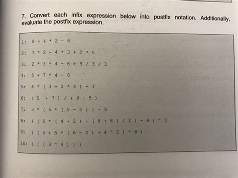 Solved Convert Each Infix Expression Below Into Postfix