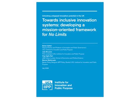 Towards Inclusive Innovation Systems Developing A Mission Oriented Framework For No Limits