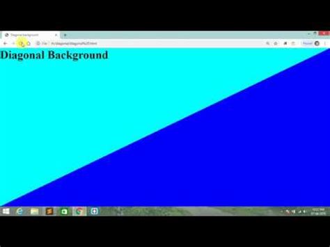How To Make A Color Diagonal Background In HTML And CSS YouTube