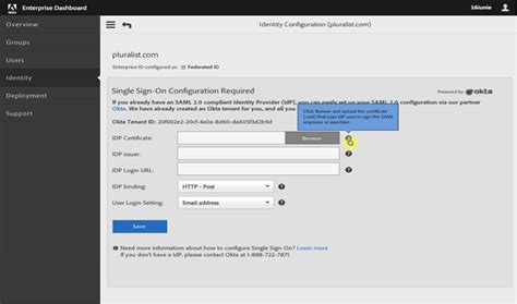 Configure Okta For Use With Adobe SSO