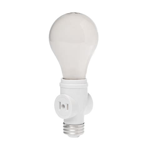 E26 Light Bulb Socket To 2 Polarized Outlet Adapter Convert Light
