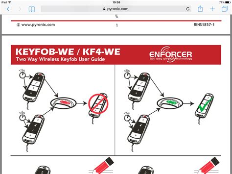 pyronix enforcer key fob lights flashing almost continuously diynot