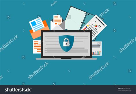 Concept Data Security Access Shield On Stock Vector Royalty Free 703050373 Shutterstock