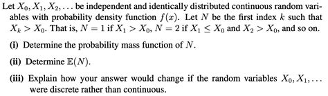Solved Let X X X Ldots Be Chegg Com