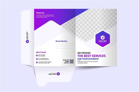 Presentation Folder Template Design Folder Design Cover For Catalog Brochures 12155231 Vector