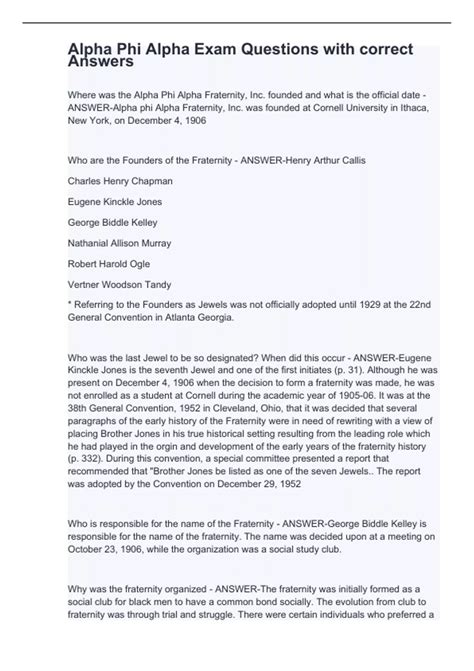 Alpha Phi Alpha Exam Questions With Correct Answers Alpha Phi Alpha Stuvia US