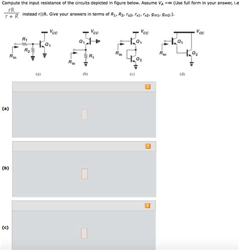 Solved Compute The Input Resistance Of The Circuits Depicted Chegg