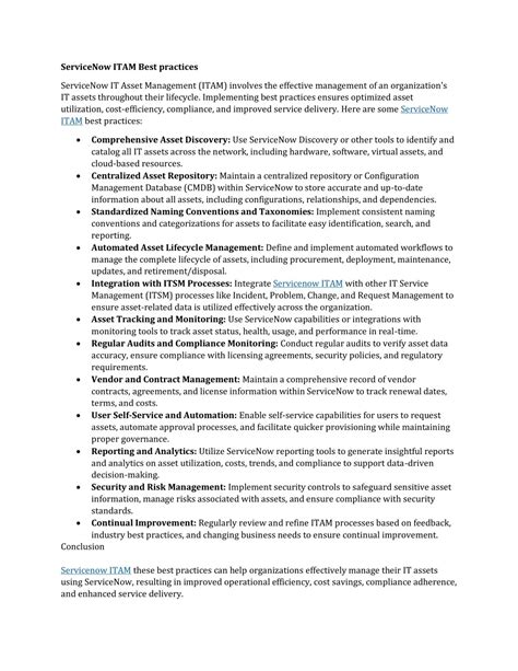 PPT ServiceNow ITAM Best Practices PowerPoint Presentation Free Download ID