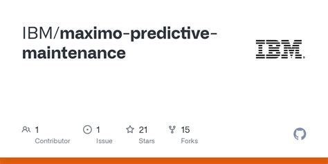 GitHub IBM Maximo Predictive Maintenance