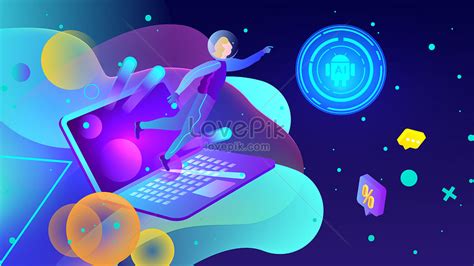 기술 미래 H5 페이지 일러스트 레이터 일러스트 무료 다운로드 Lovepik