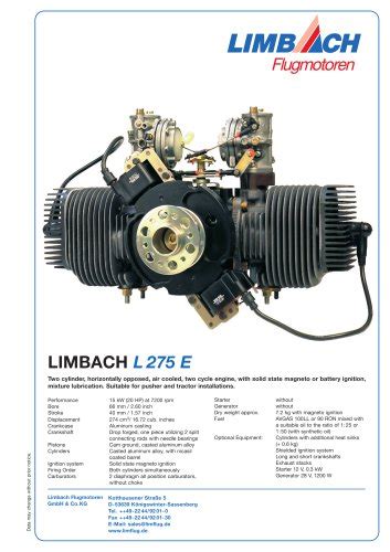 Limbach L 550 Ef Limbach Flugmotoren Gmbh And Co Kg Pdf Catalogs