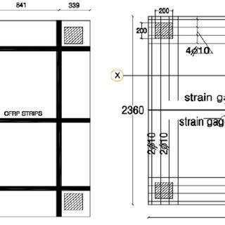 Specimen Dimension Reinforcement And CFRP Strips Locations Download Scientific Diagram