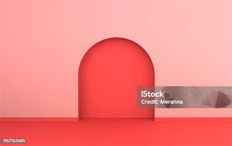 파스텔 색상의 아치 최소한의 배경벽 장면 제품 프리젠 테이션 모의 배경에 대한 3d 렌더링 인테리어 다중 색상에 대한 스톡 사진