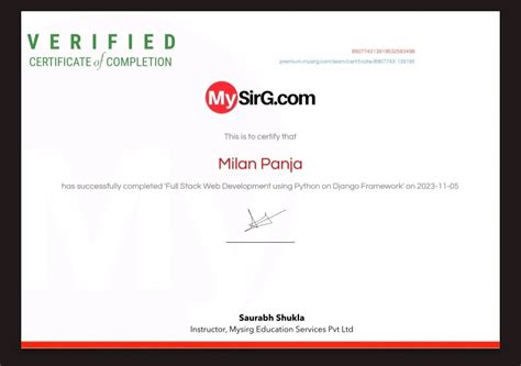 Web Development Using Python On Django Framework Milan Panja