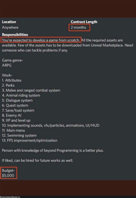 Wow 5 000 Dollars For Developing A Whole Game From Scratch In 2