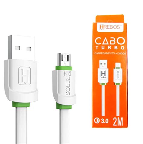 Cabo De Dados Turbo Micro Usb V M Hrebos Tendmix Com Rcio Online