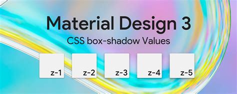 Material Design Box Shadow Css Values