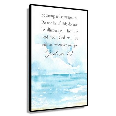 Be Strong And Courageous Printable Art Joshua 1 9 Christian Wall Art