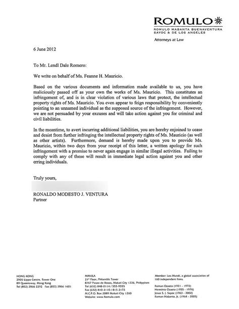 46 Demand Letter From Attorney Sample Philippines Letter Of Confession