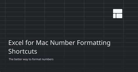 Excel For Mac Number Formatting Shortcuts Subset Blog Subset